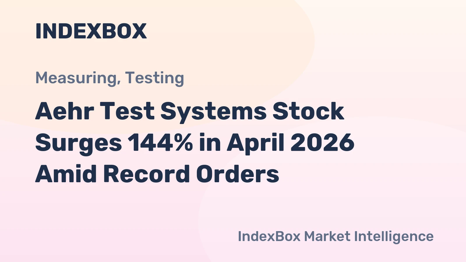 Aehr Test Systems Stock Surges 144% in April 2026 Amid Record Orders