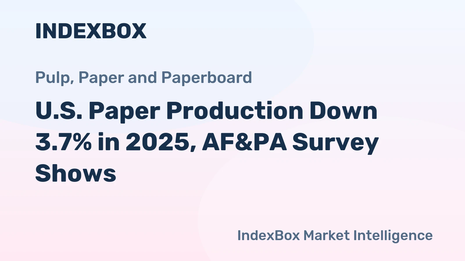 U.S. Paper Production Down 3.7% in 2025, AF&PA Survey Shows