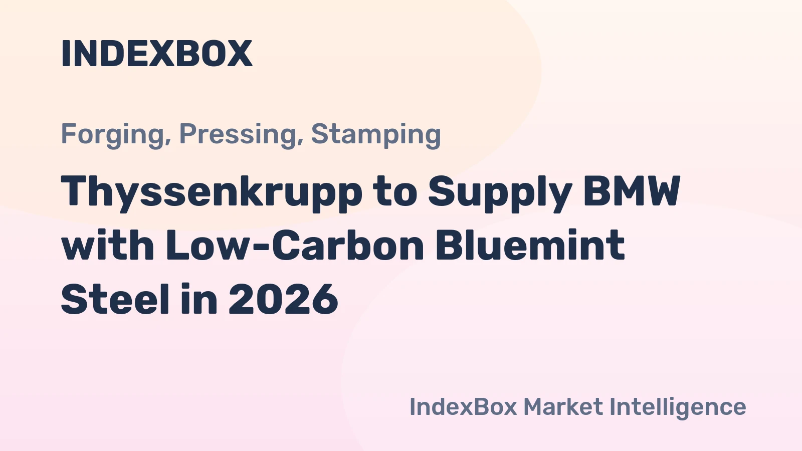 Thyssenkrupp to Supply BMW with Low-Carbon Bluemint Steel in 2026