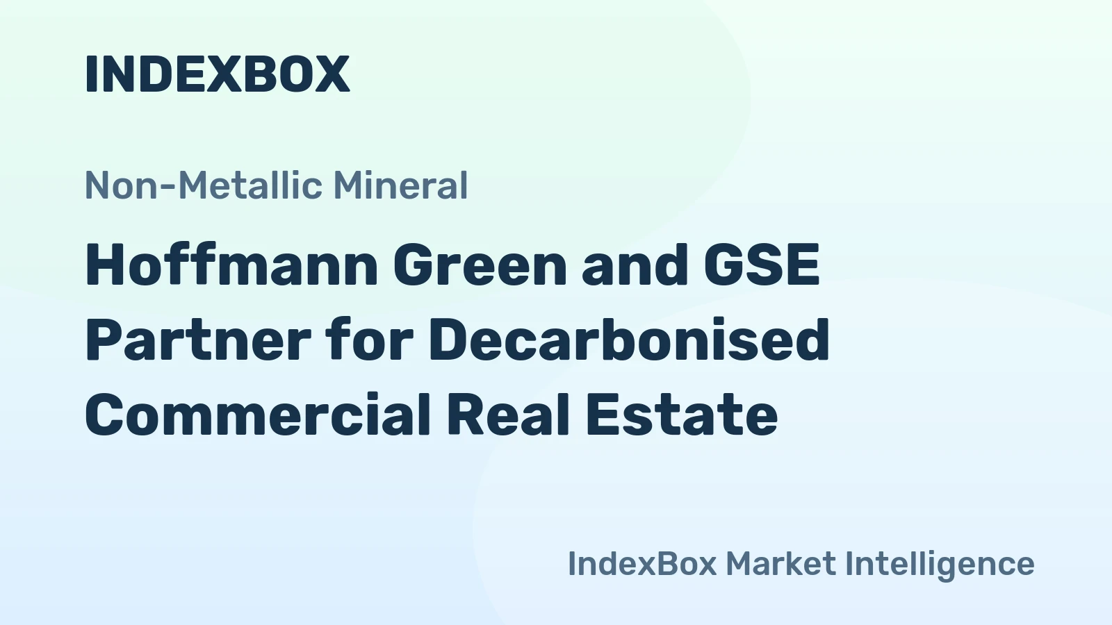 Hoffmann Green and GSE Partner for Decarbonised Commercial Real Estate