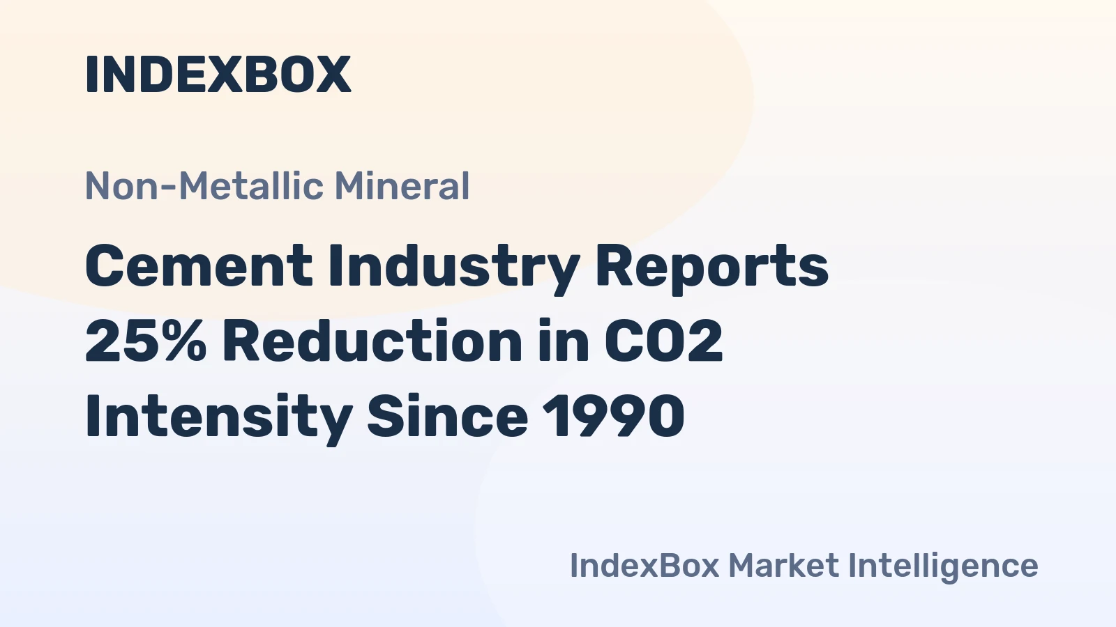 Cement Industry Reports 25% Reduction in CO2 Intensity Since 1990