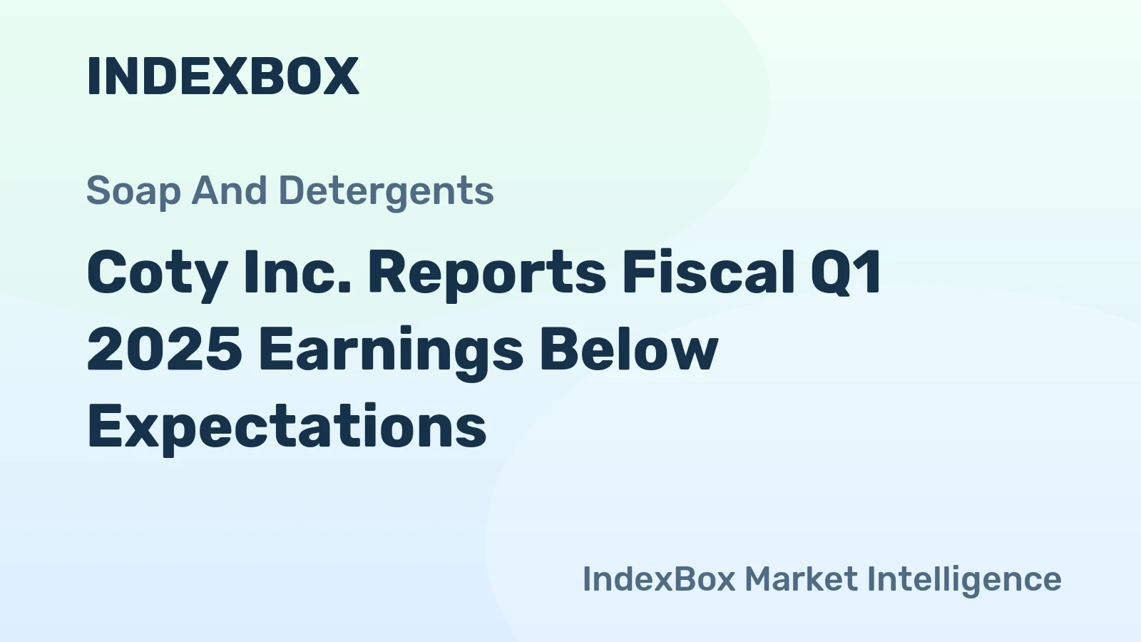 Coty Inc. Reports Fiscal Q1 2025 Earnings Below Expectations