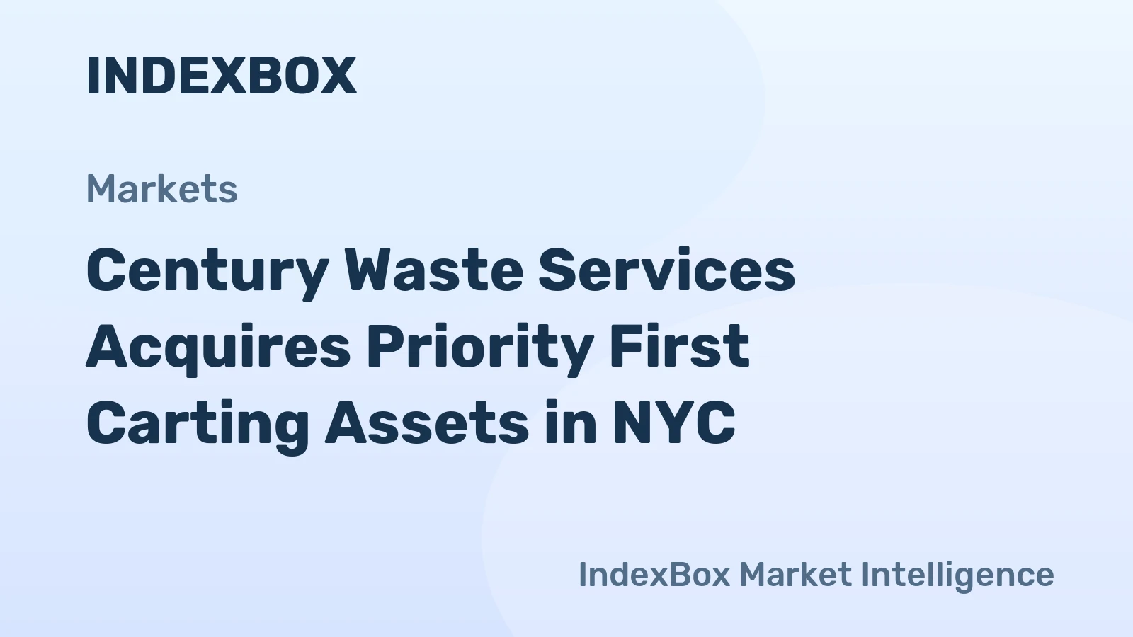 Century Waste Services Acquires Priority First Carting Assets in NYC