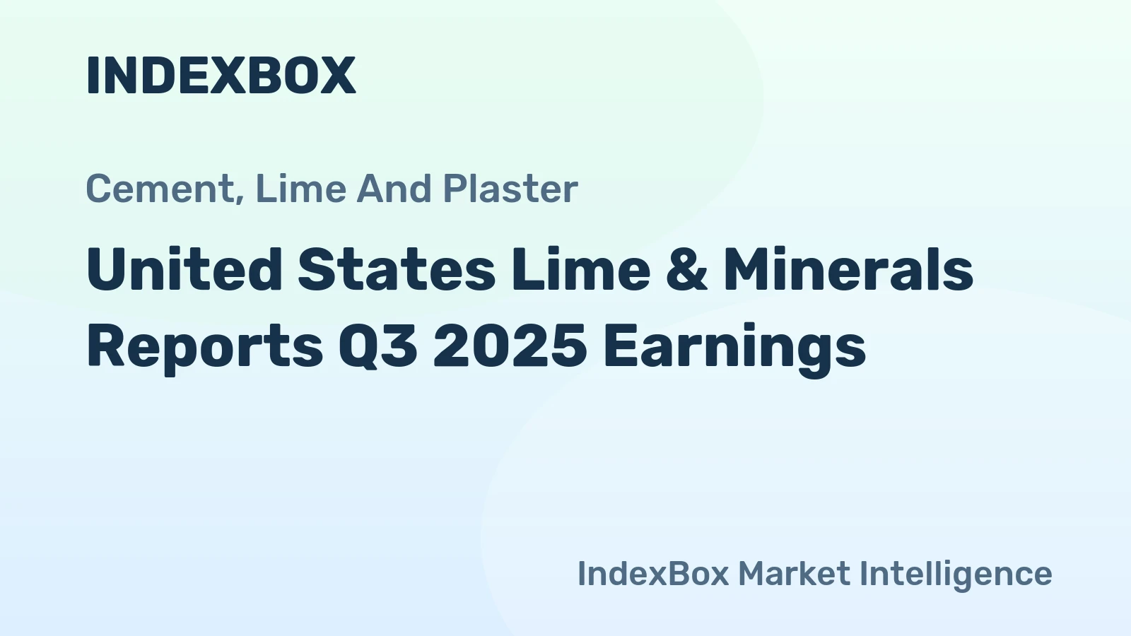 United States Lime & Minerals Reports Q3 2025 Earnings