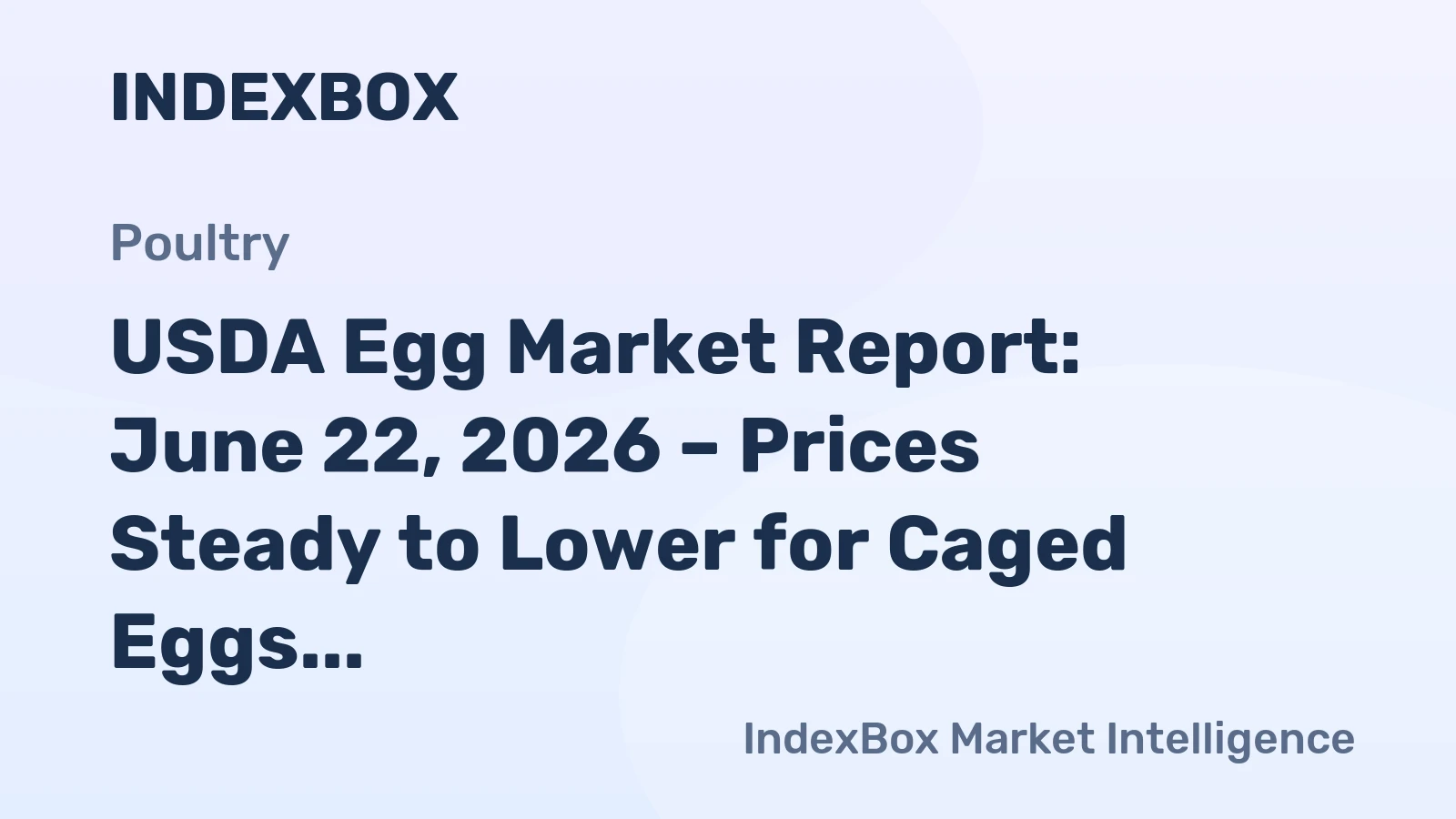 USDA Egg Market Report: June 22, 2026 – Prices Steady to Lower for Caged Eggs, Cage-Free and California Markets Show Gains