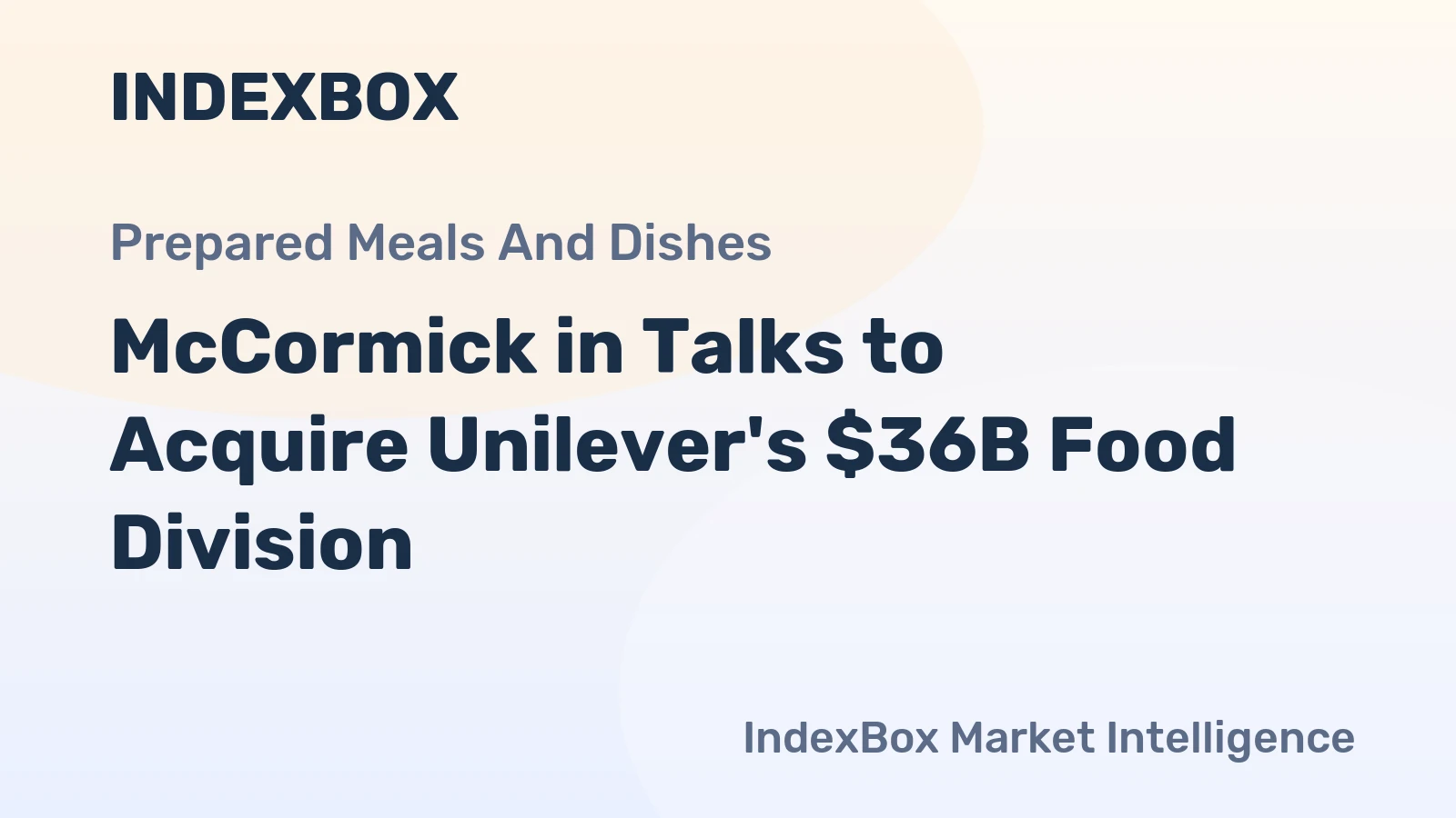 McCormick in Talks to Acquire Unilever's $36B Food Division