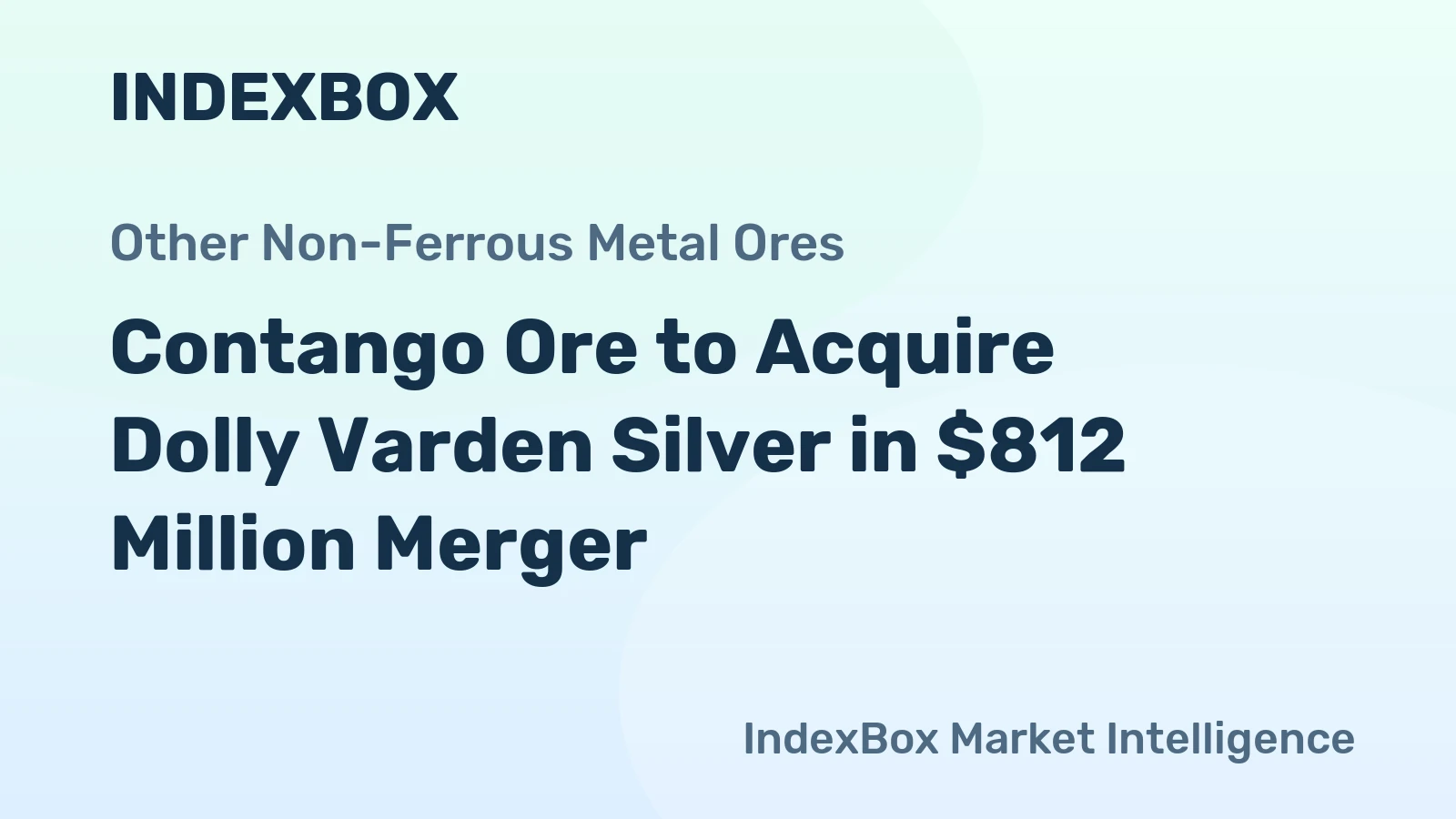 Contango Ore to Acquire Dolly Varden Silver in $812 Million Merger