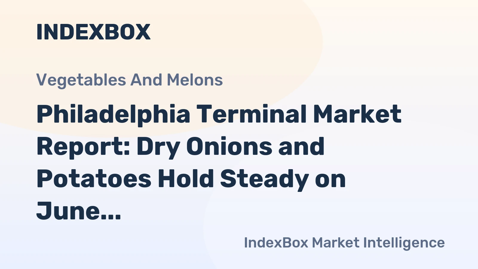 Philadelphia Terminal Market Report: Dry Onions and Potatoes Hold Steady on June 23, 2026