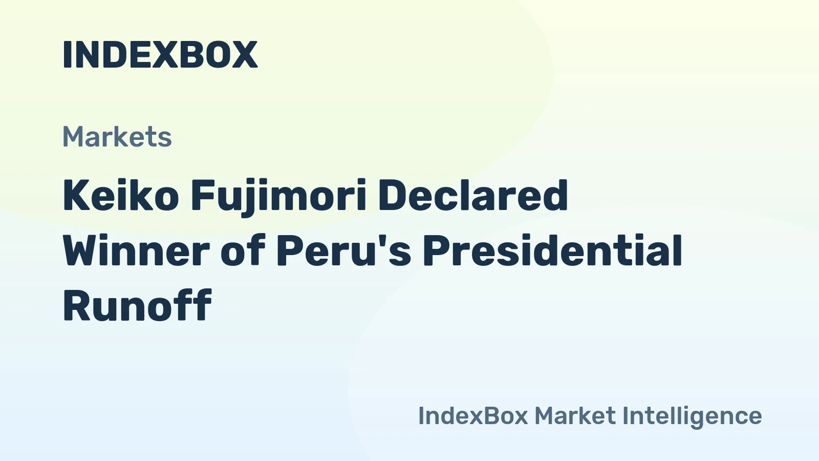 Keiko Fujimori Declared Winner of Peru's Presidential Runoff