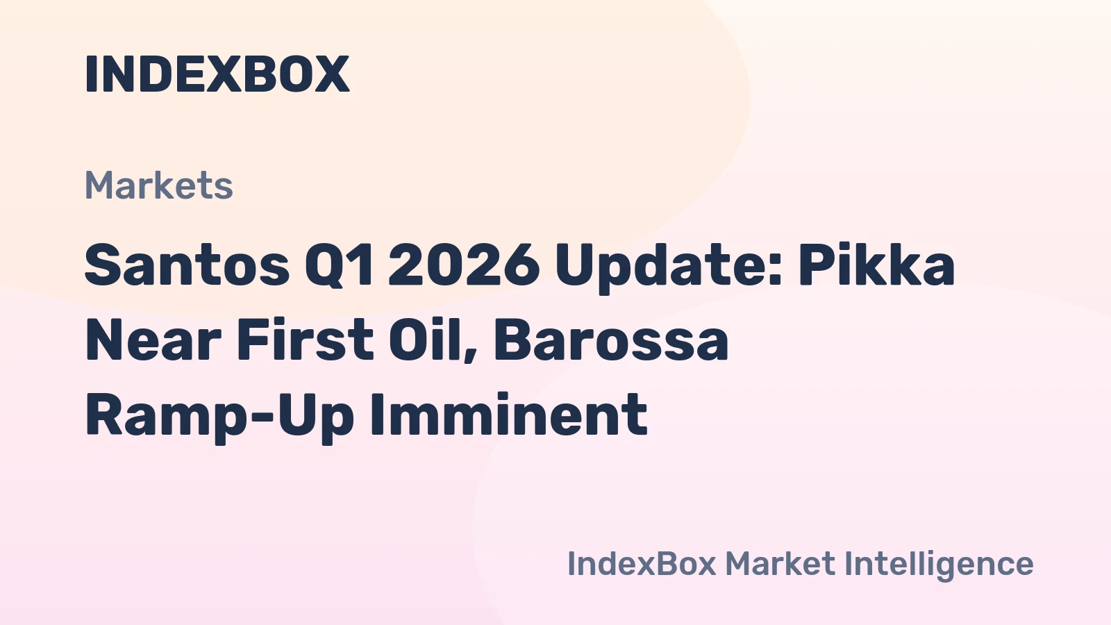 Santos Q1 2026 Update: Pikka Near First Oil, Barossa Ramp-Up Imminent