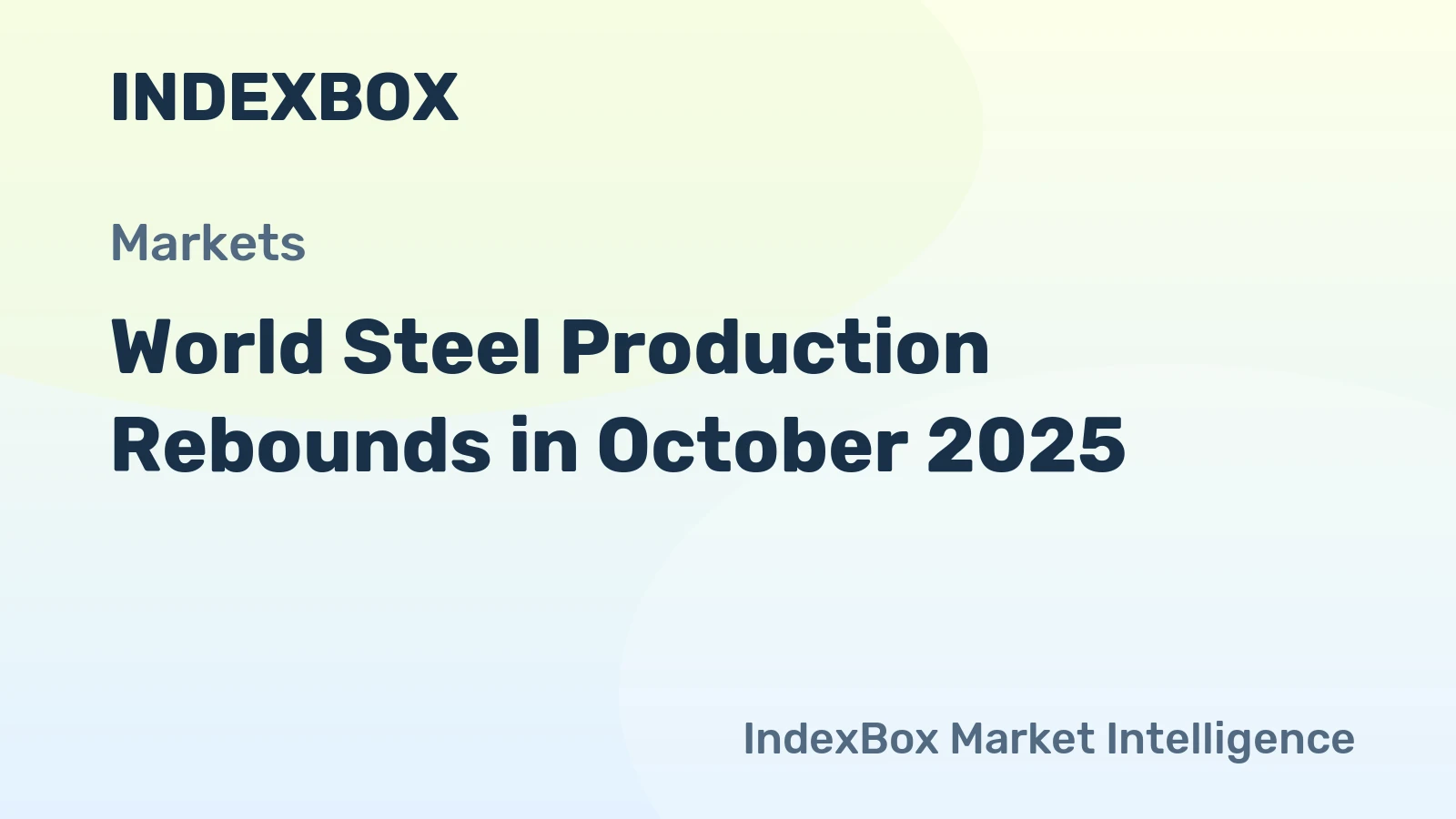 World Steel Production Rebounds in October 2025