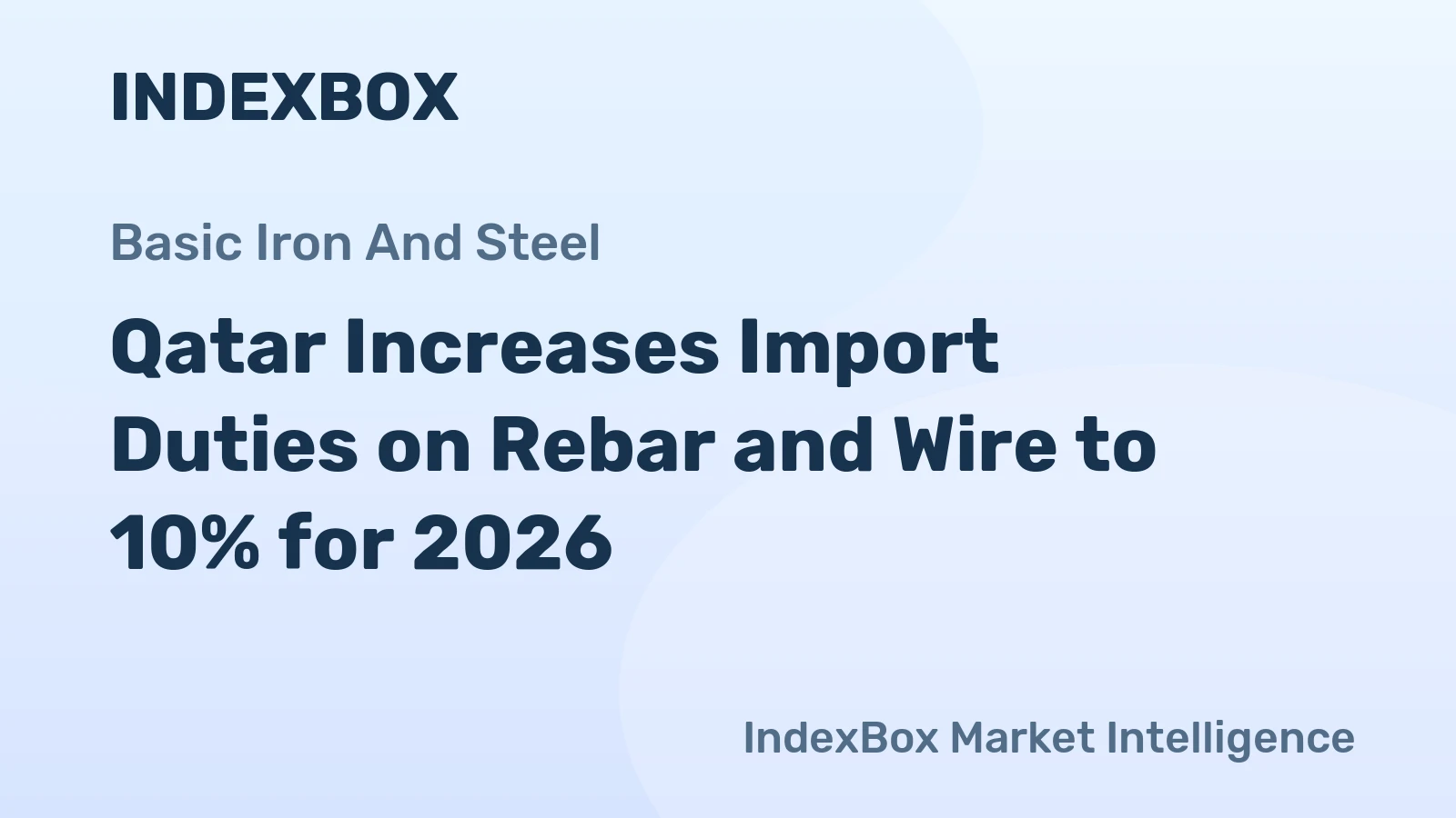 Qatar Increases Import Duties on Rebar and Wire to 10% for 2026