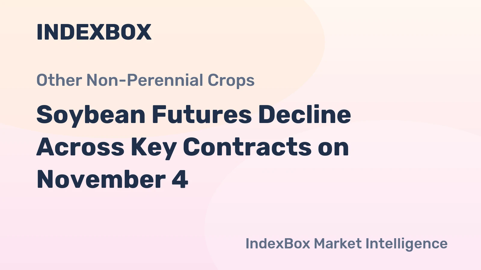 Soybean Futures Decline Across Key Contracts on November 4