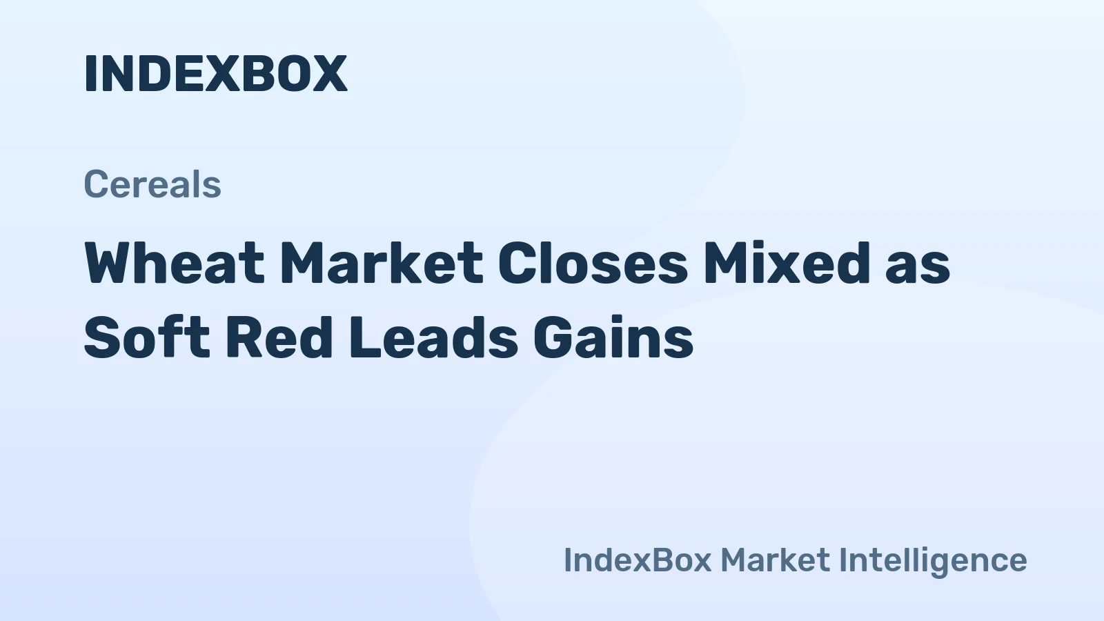 Wheat Market Closes Mixed as Soft Red Leads Gains