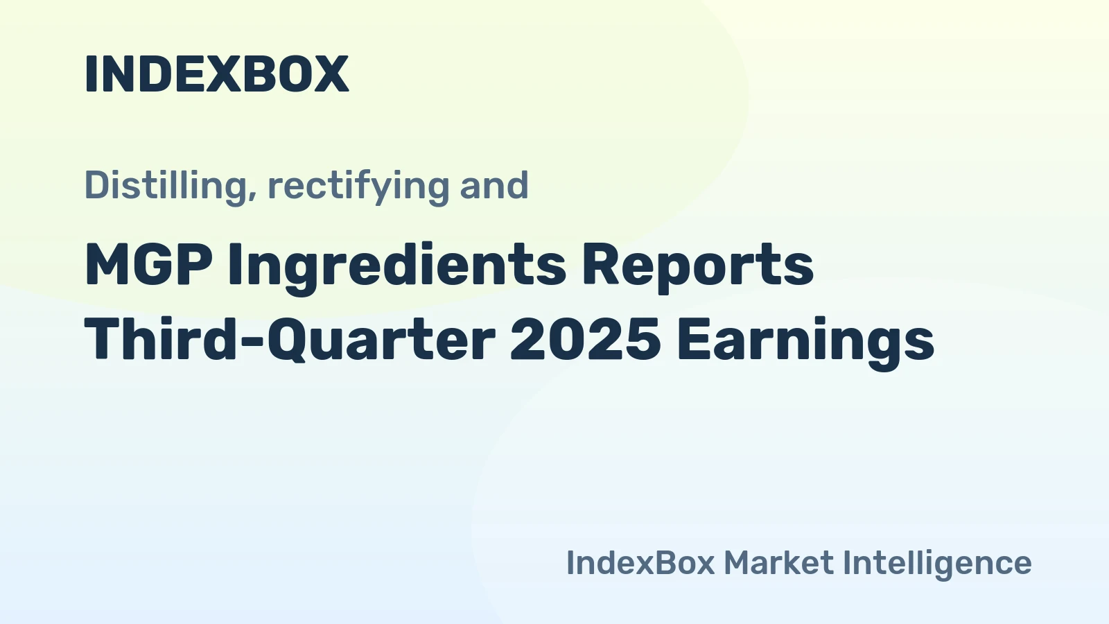MGP Ingredients Reports Third-Quarter 2025 Earnings