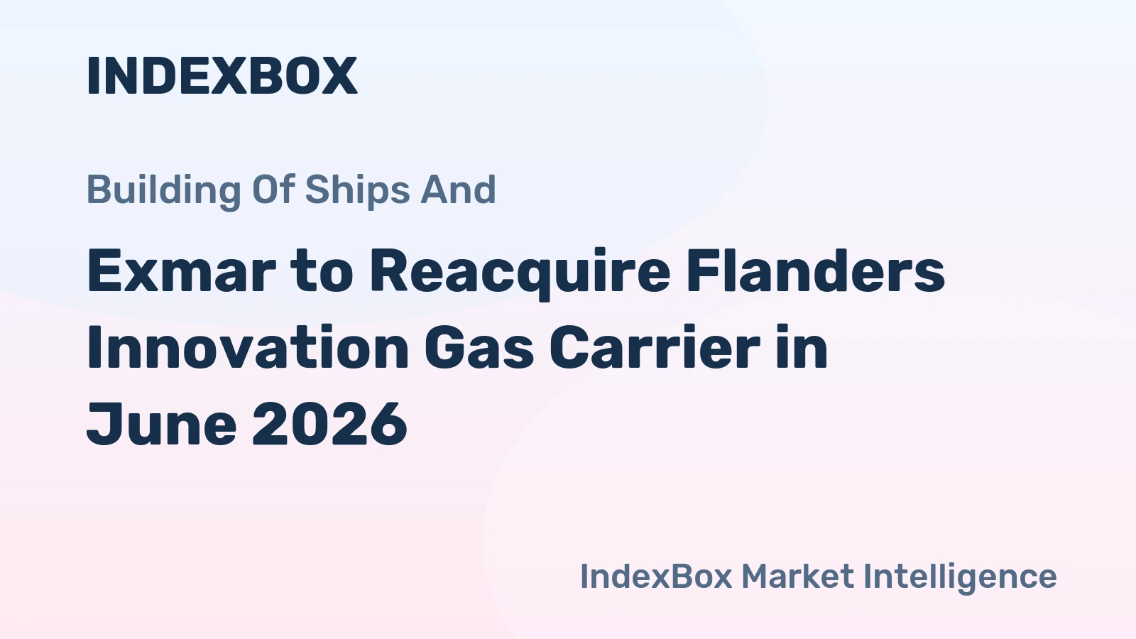Exmar to Reacquire Flanders Innovation Gas Carrier in June 2026