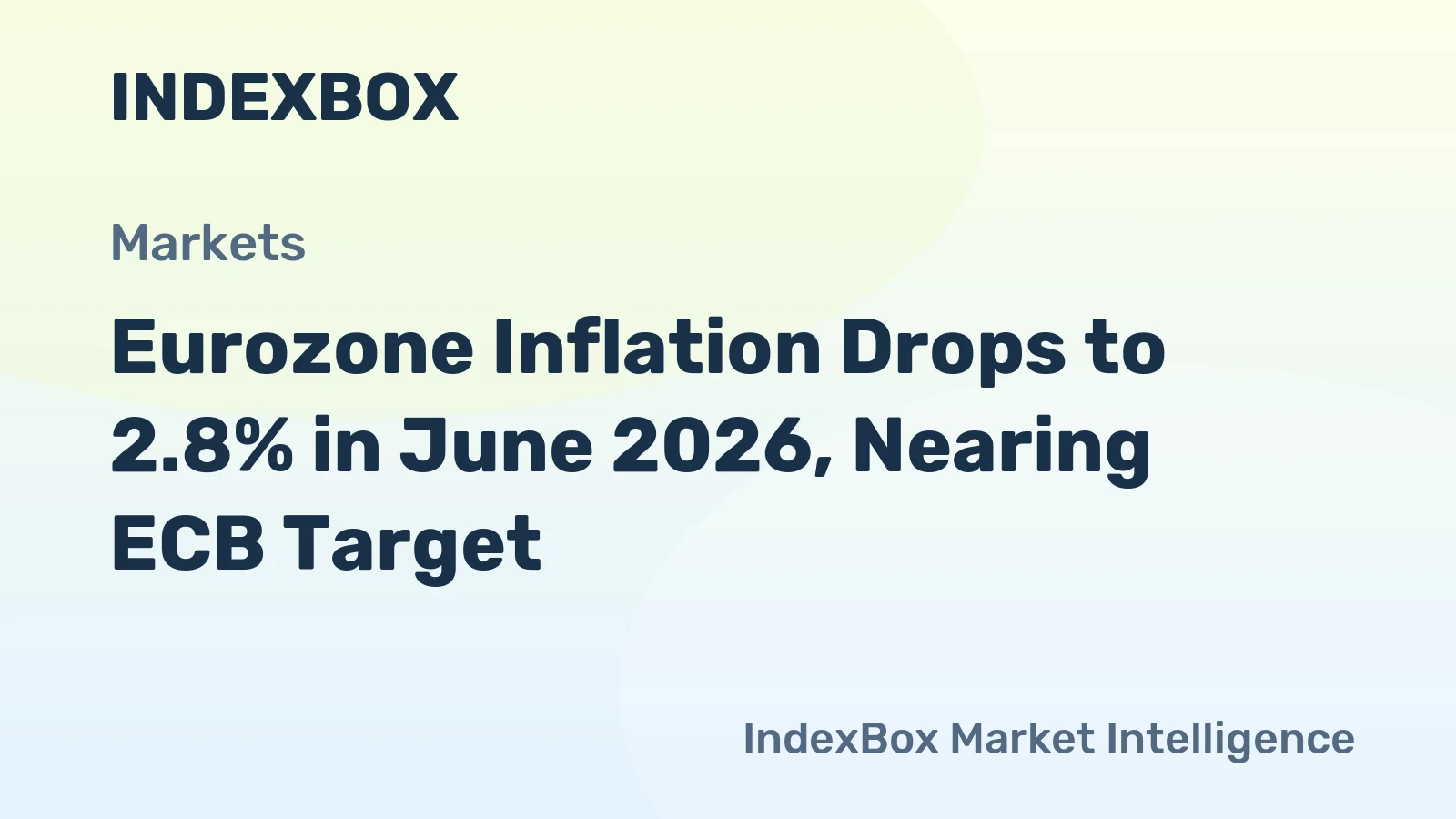 Eurozone Inflation Drops to 2.8% in June 2026, Nearing ECB Target