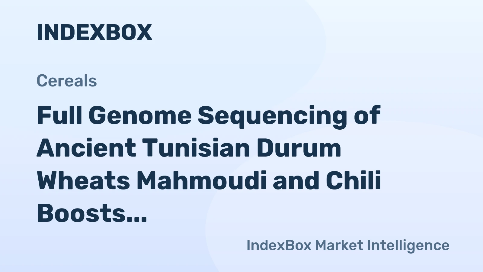 Full Genome Sequencing of Ancient Tunisian Durum Wheats Mahmoudi and Chili Boosts Climate-Resilient Breeding