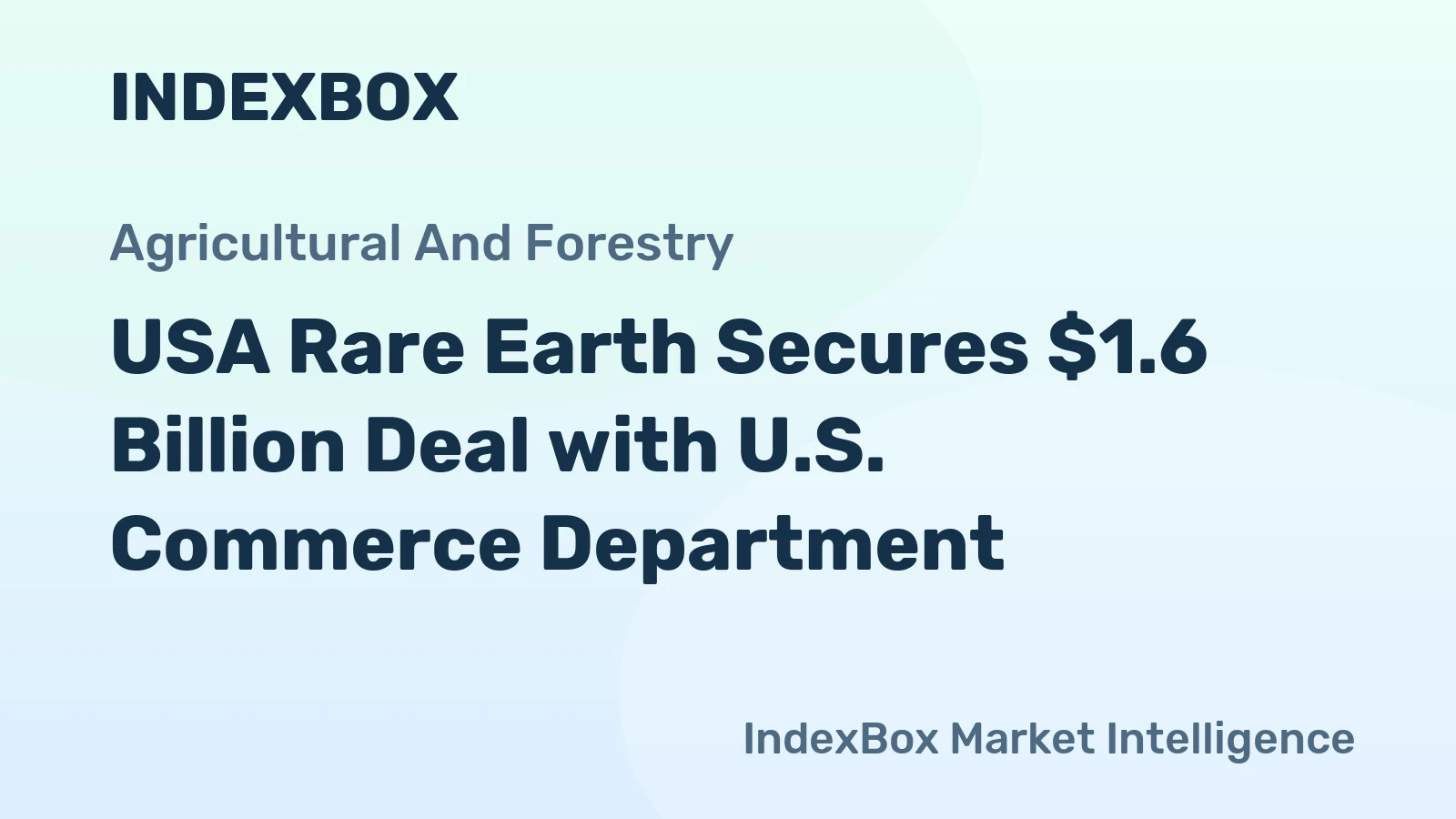 USA Rare Earth Secures $1.6 Billion Deal with U.S. Commerce Department