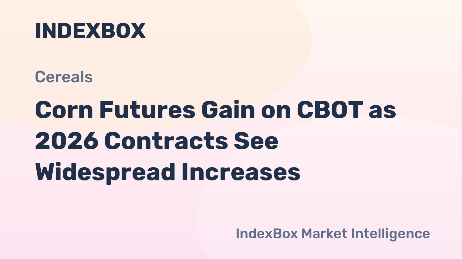 Corn Futures Gain on CBOT as 2026 Contracts See Widespread Increases