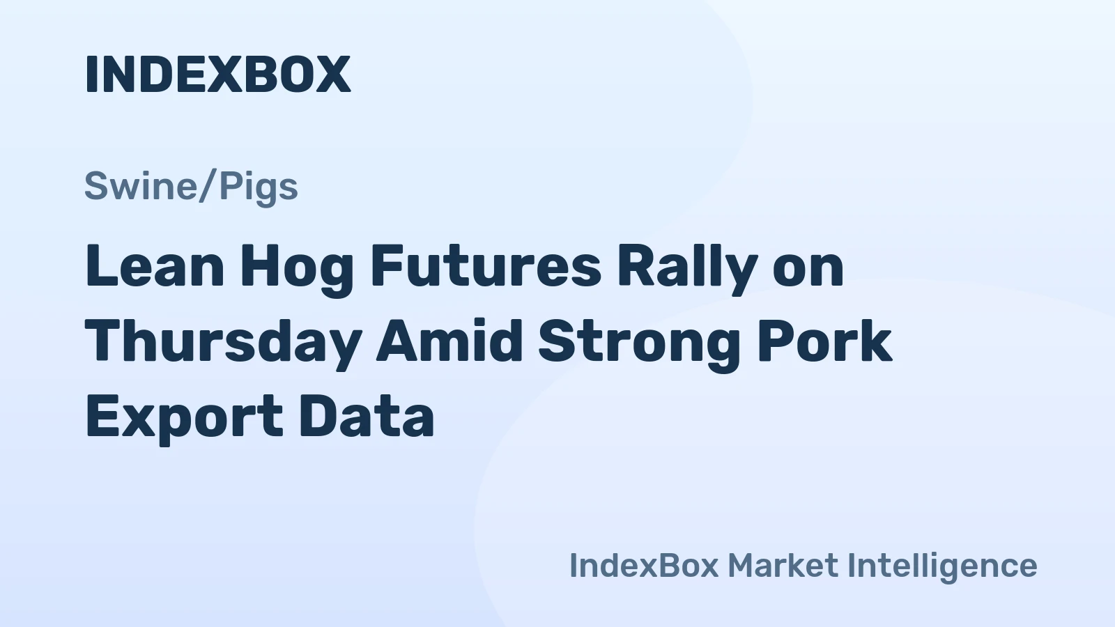 Lean Hog Futures Rally on Thursday Amid Strong Pork Export Data