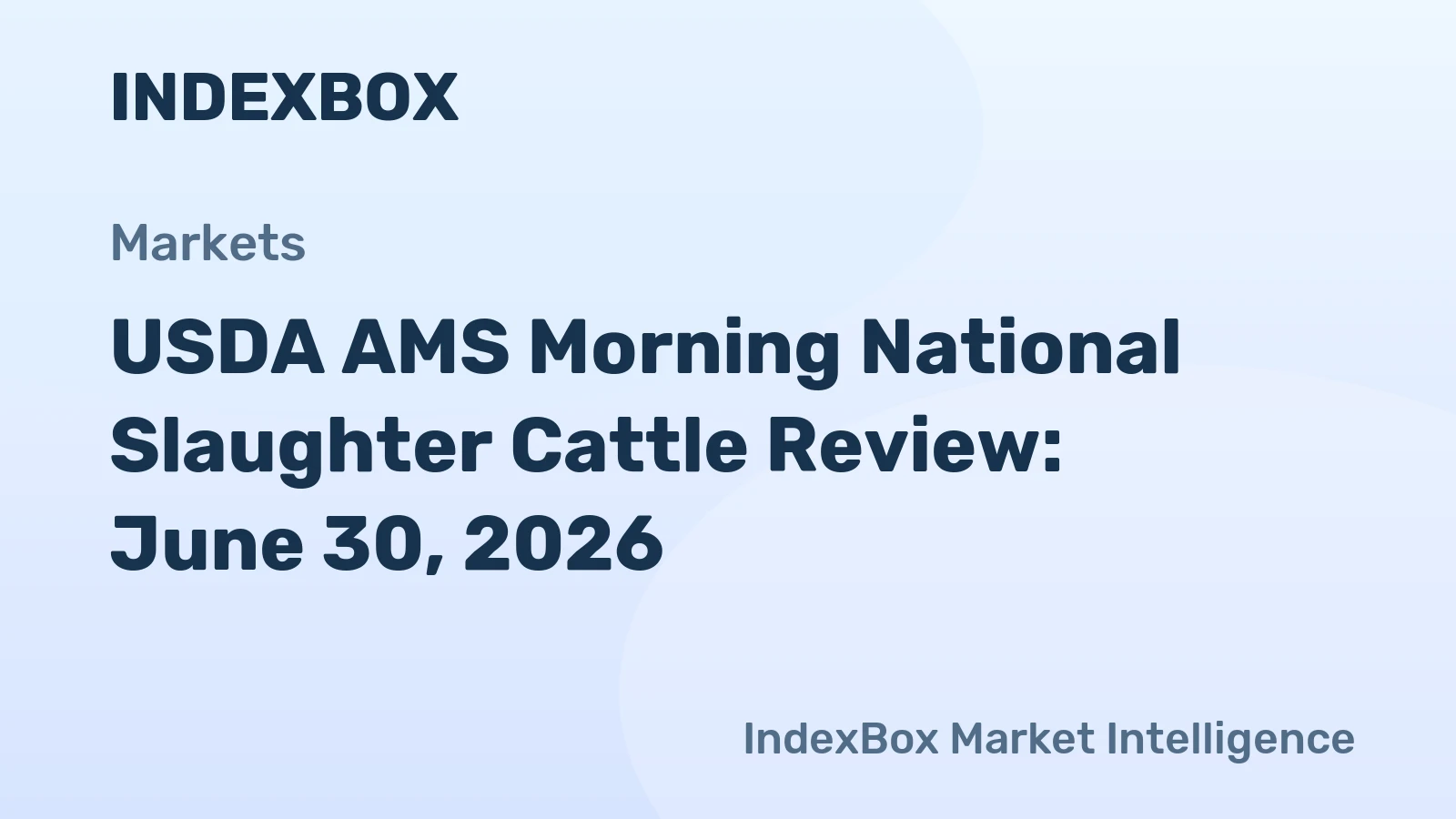 USDA AMS Morning National Slaughter Cattle Review: June 30, 2026