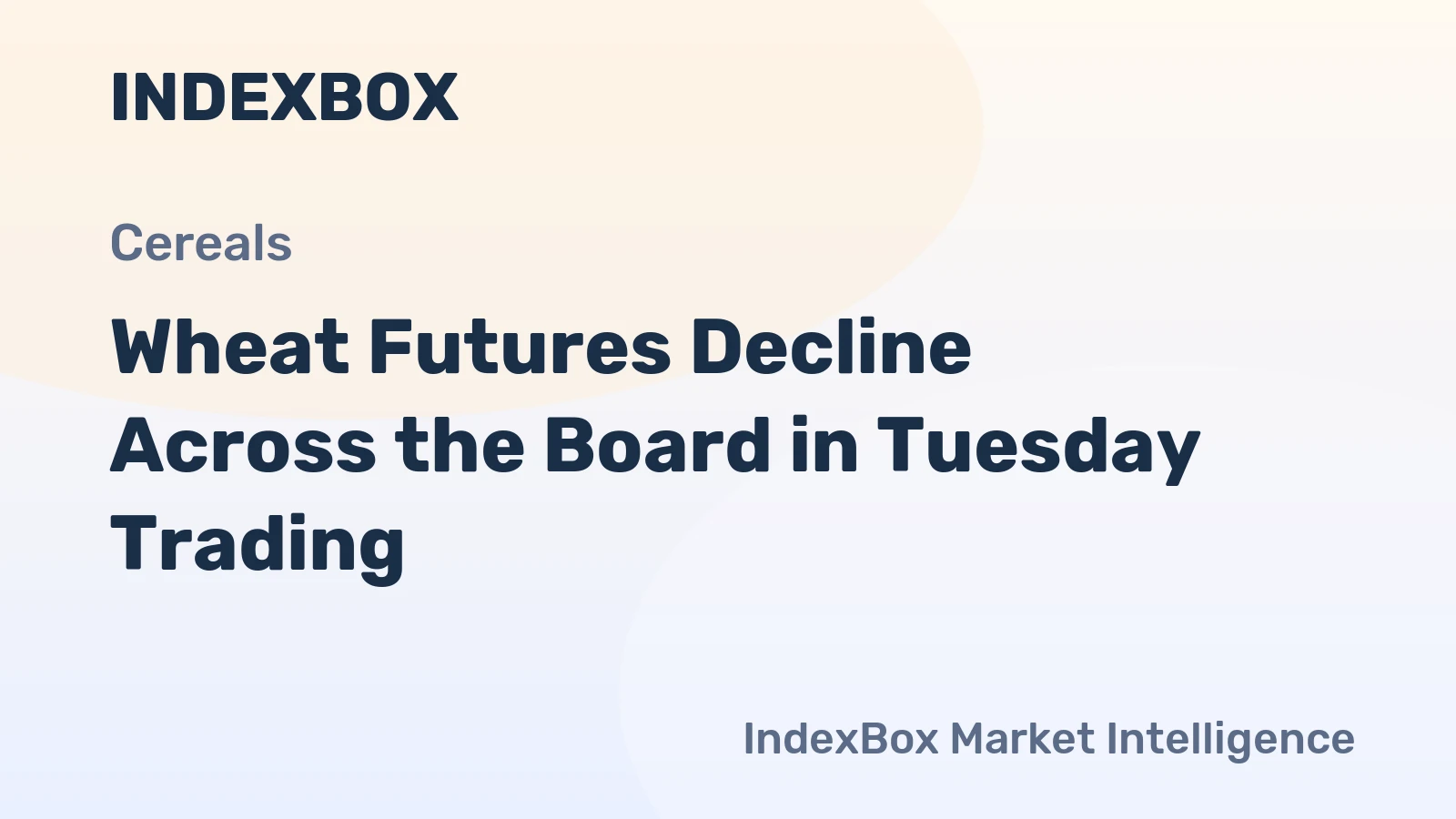 Wheat Futures Decline Across the Board in Tuesday Trading