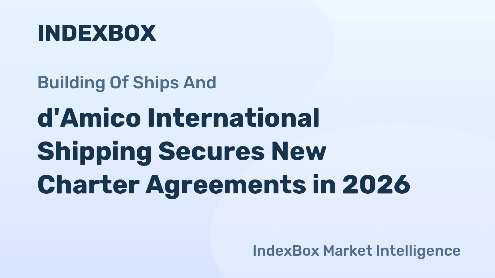 d'Amico International Shipping Secures New Charter Agreements in 2026