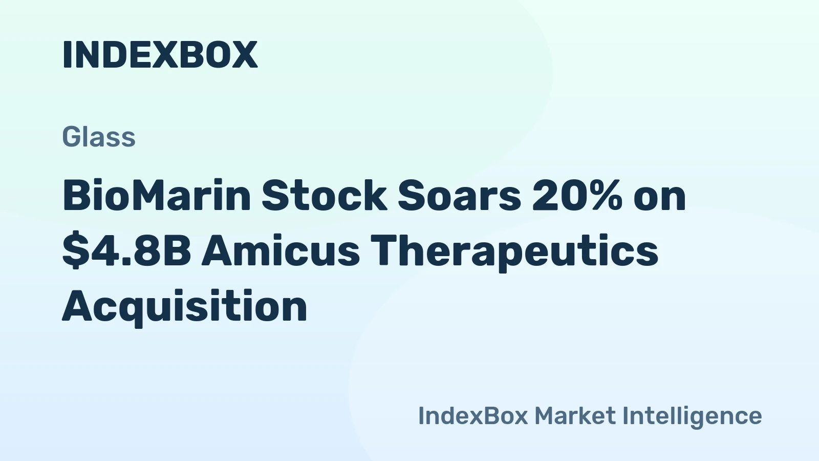 BioMarin Stock Soars 20% on $4.8B Amicus Therapeutics Acquisition