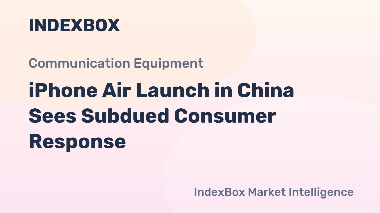 iPhone Air Launch in China Sees Subdued Consumer Response