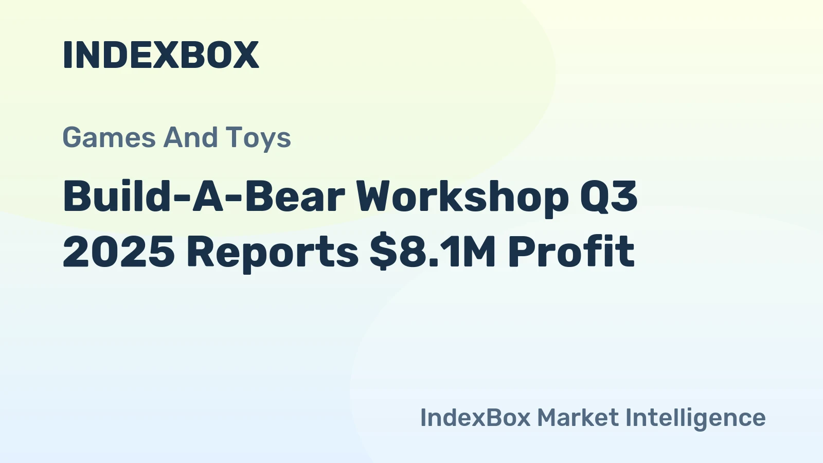 Build-A-Bear Workshop Q3 2025 Reports $8.1M Profit