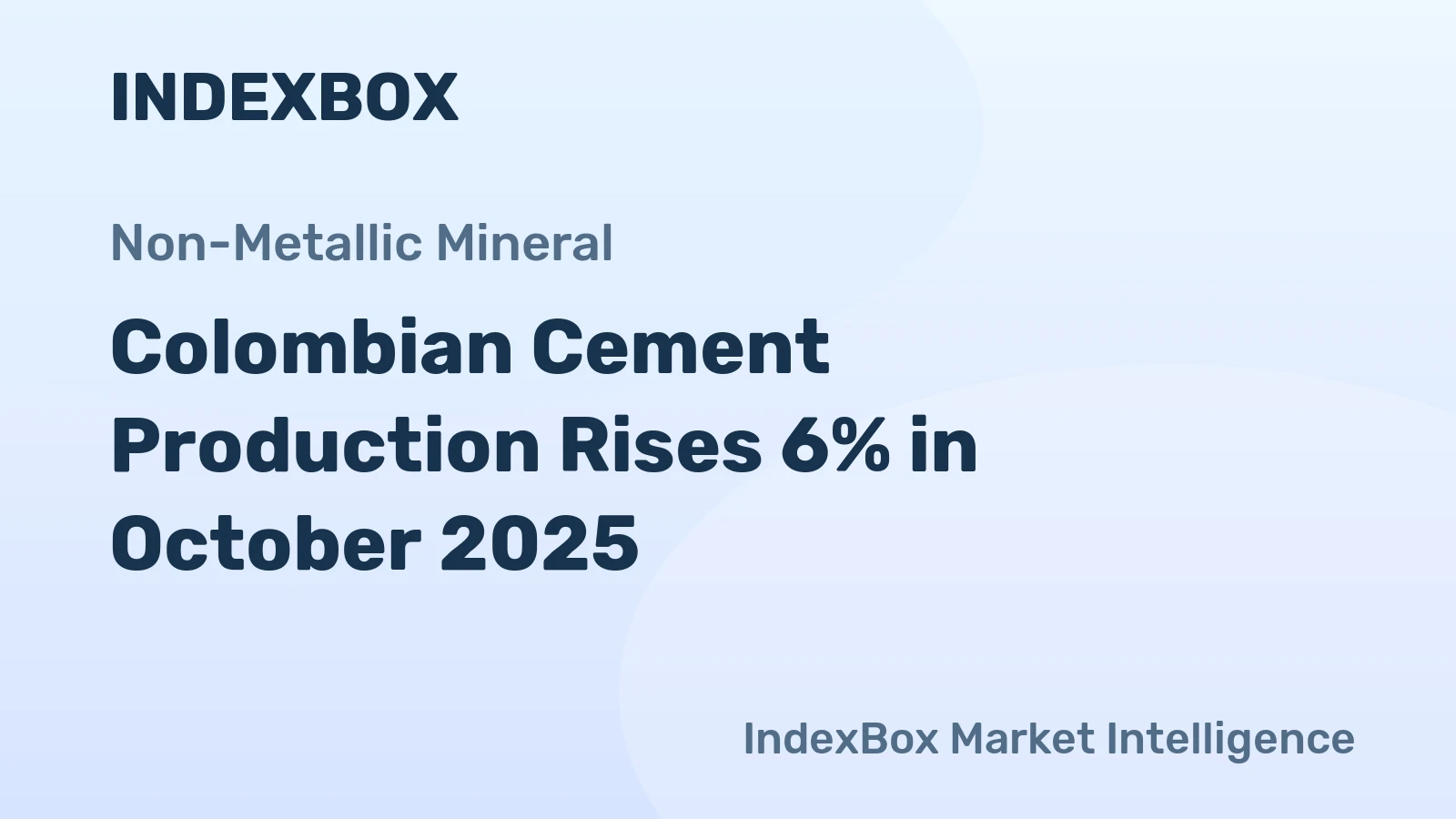 Colombian Cement Production Rises 6% in October 2025
