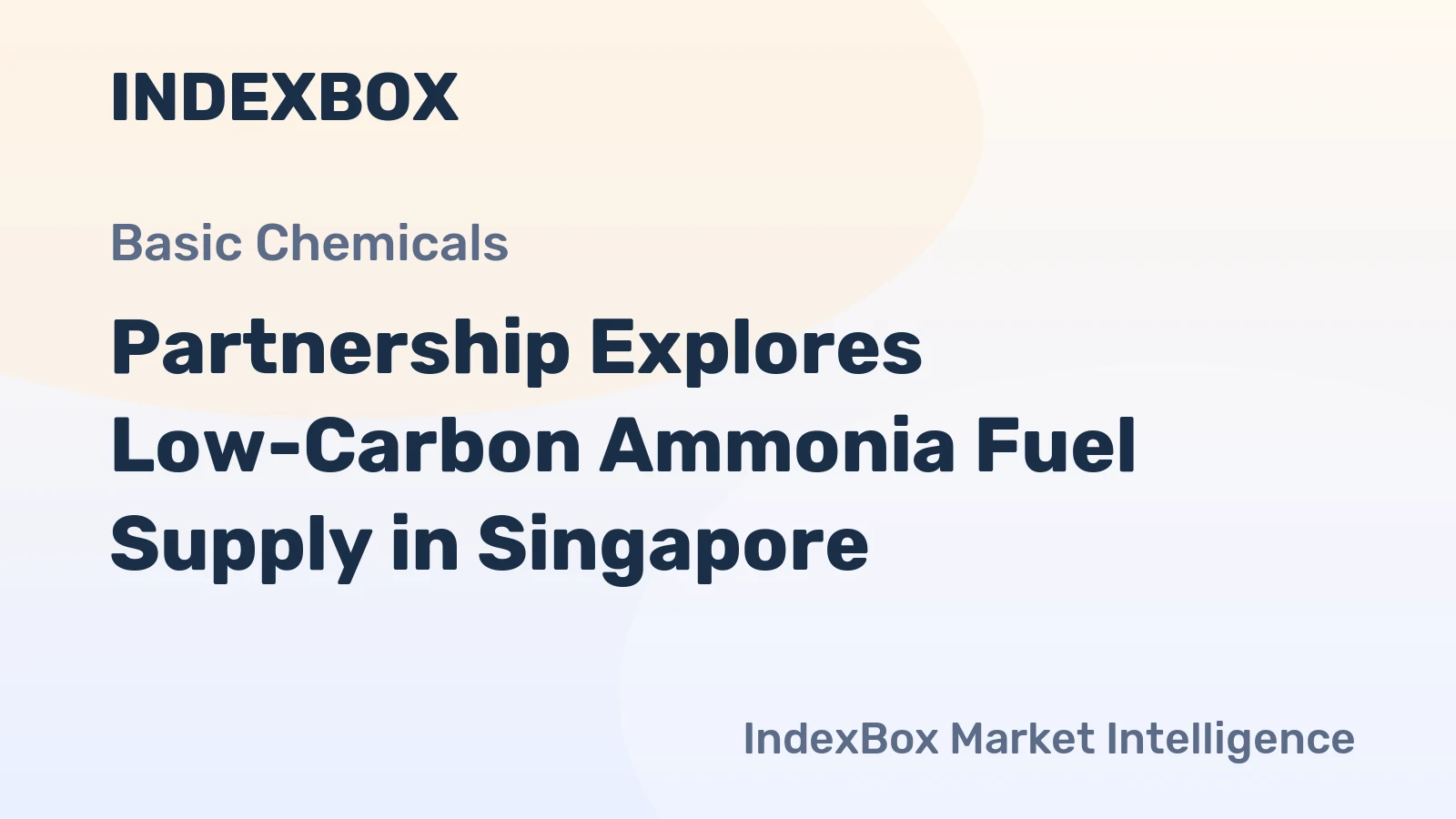 Partnership Explores Low-Carbon Ammonia Fuel Supply in Singapore