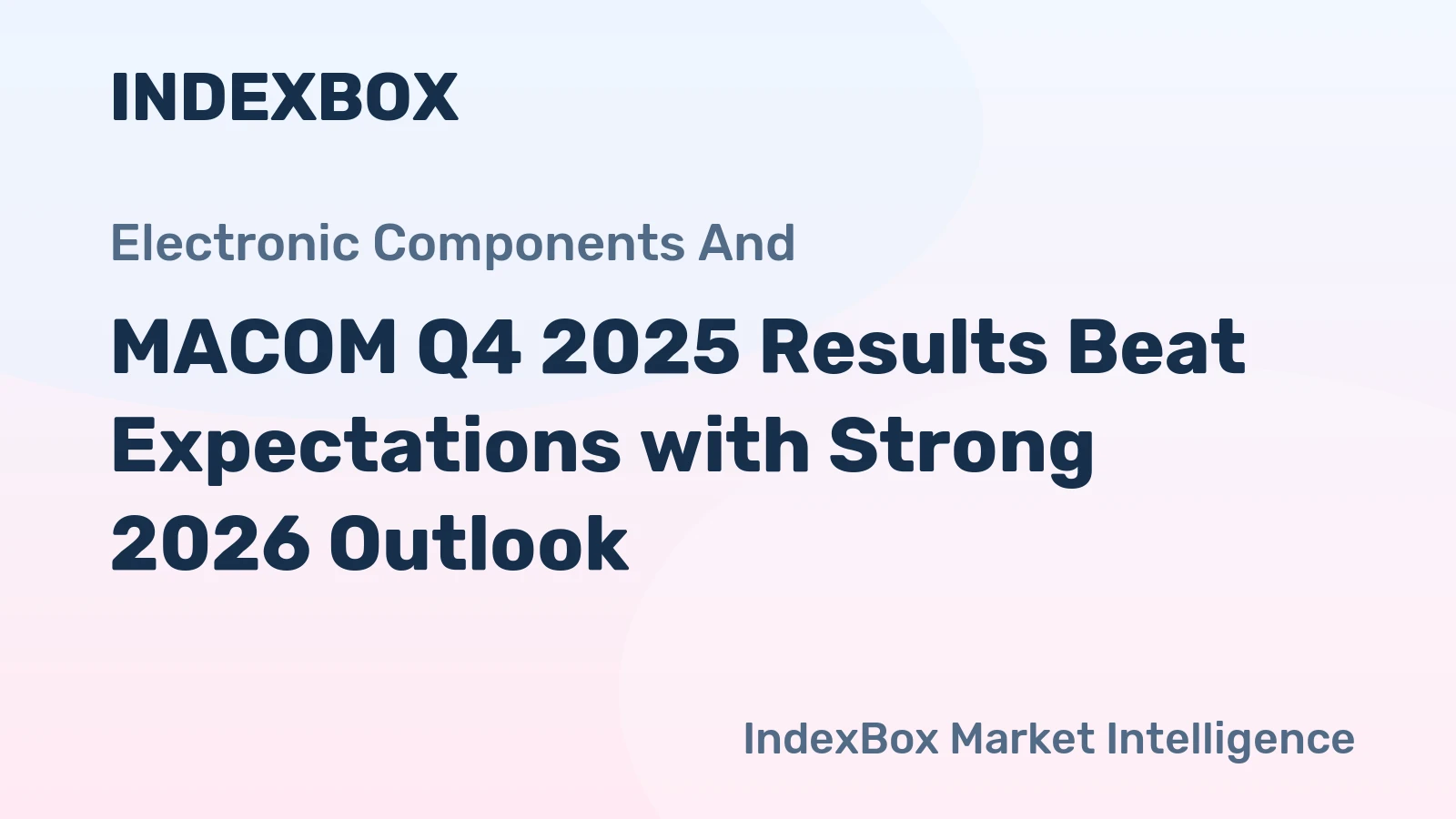MACOM Q4 2025 Results Beat Expectations with Strong 2026 Outlook