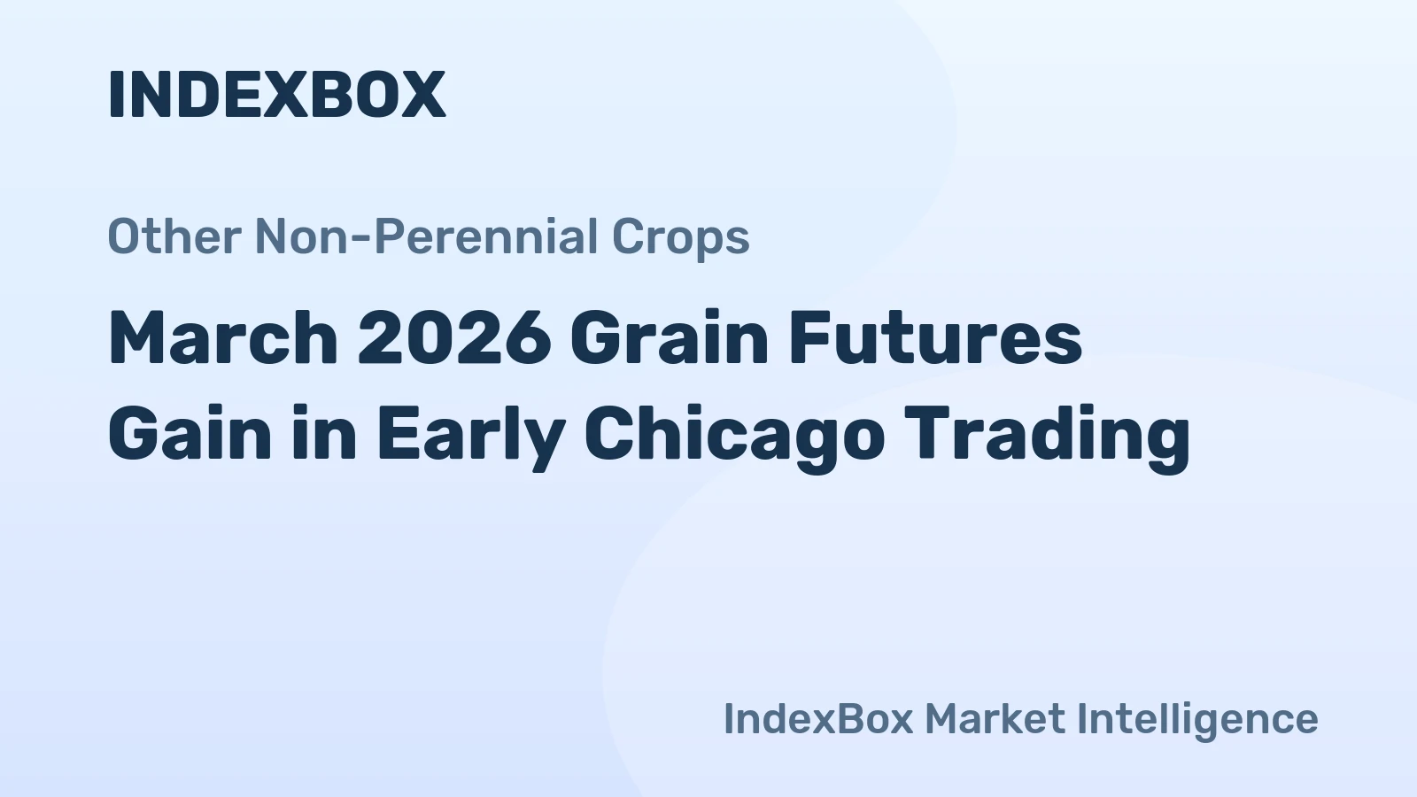 March 2026 Grain Futures Gain in Early Chicago Trading
