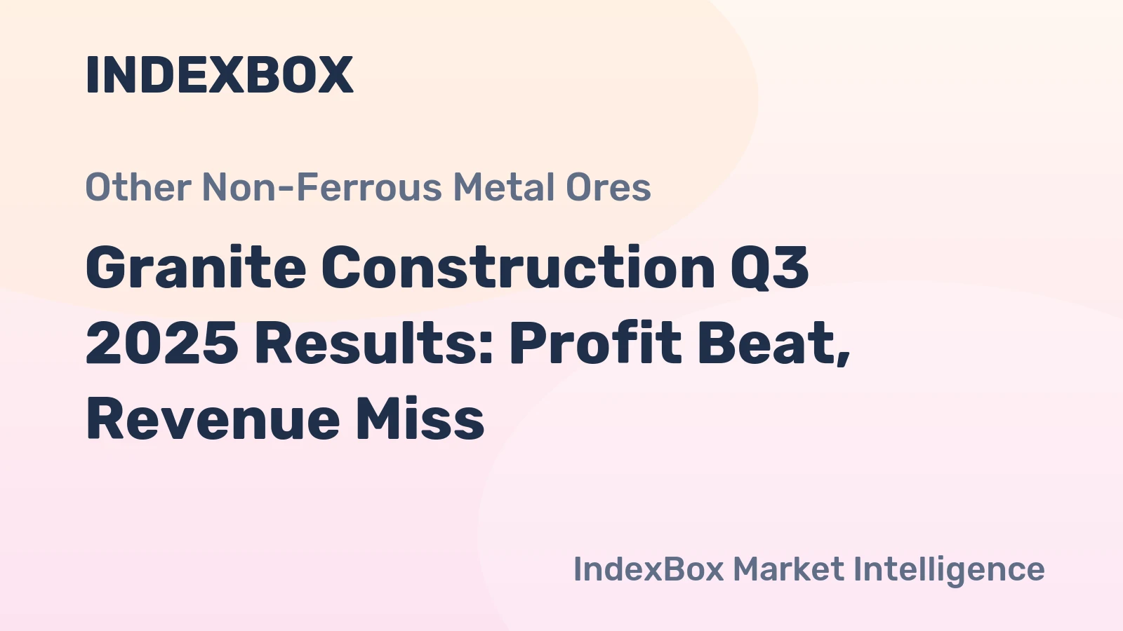 Granite Construction Q3 2025 Results: Profit Beat, Revenue Miss