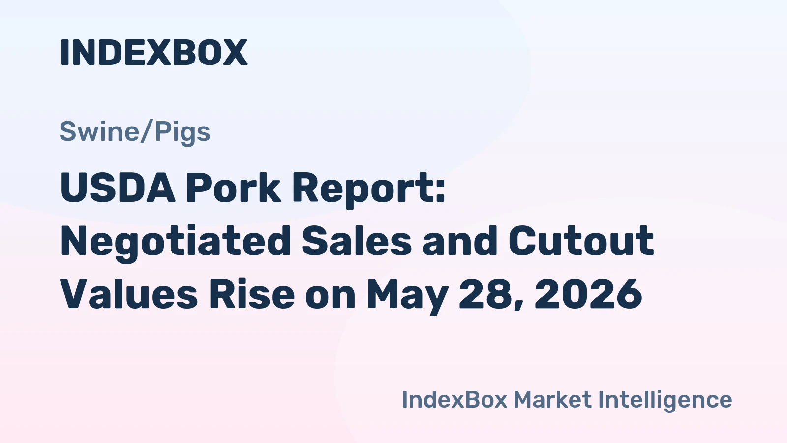 USDA Pork Report: Negotiated Sales and Cutout Values Rise on May 28, 2026