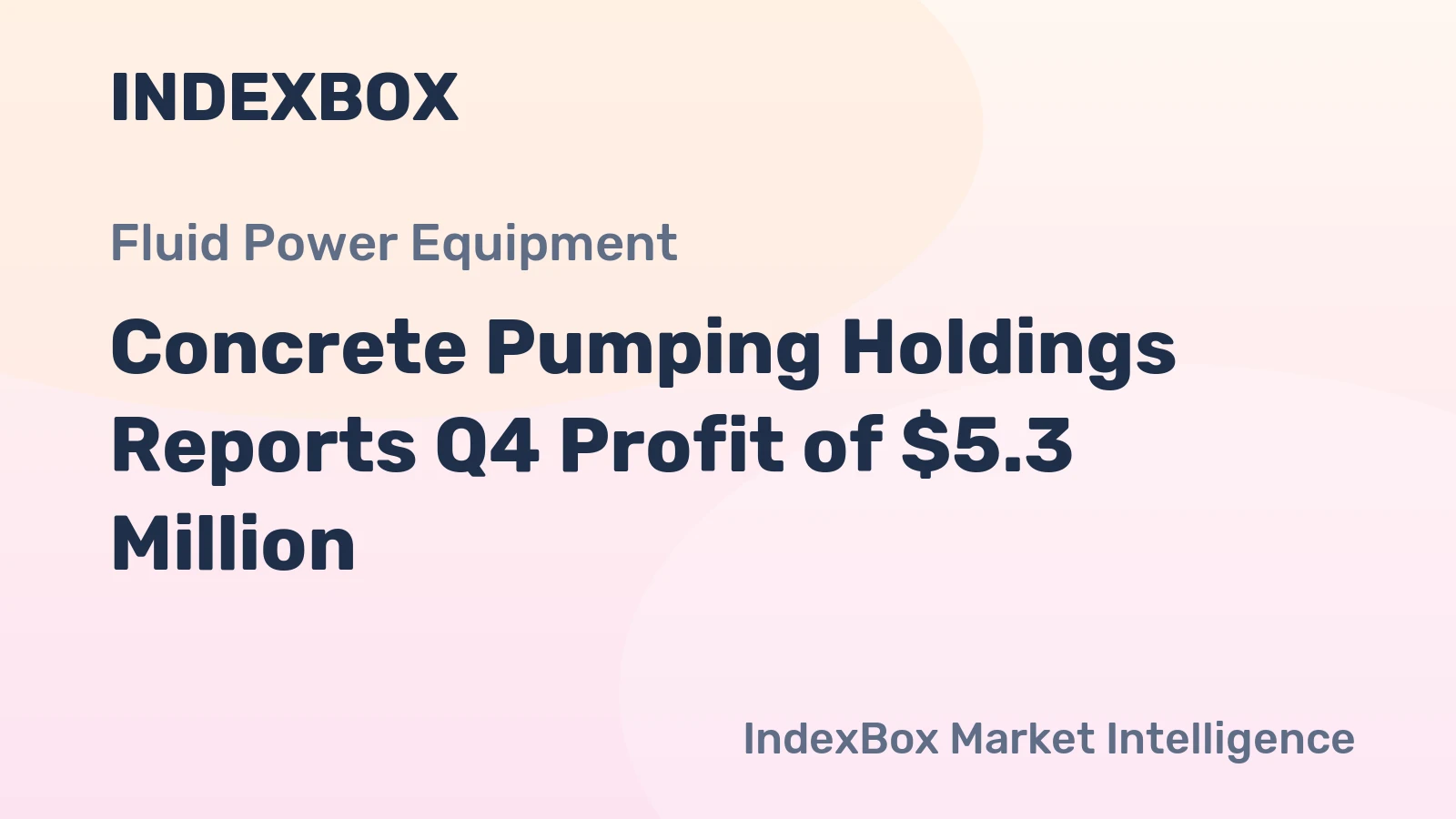 Concrete Pumping Holdings Reports Q4 Profit of $5.3 Million