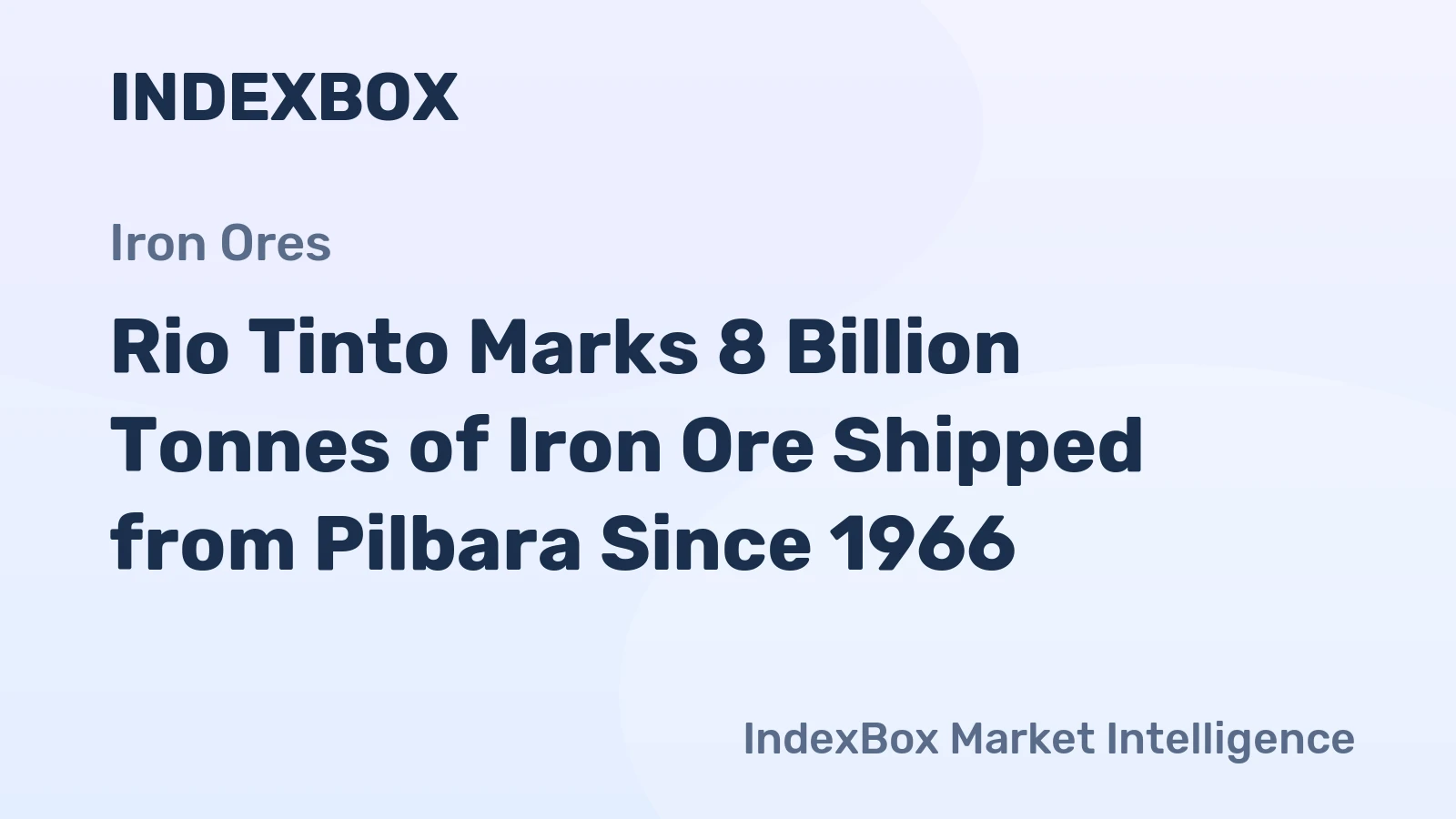 Rio Tinto Marks 8 Billion Tonnes of Iron Ore Shipped from Pilbara Since 1966