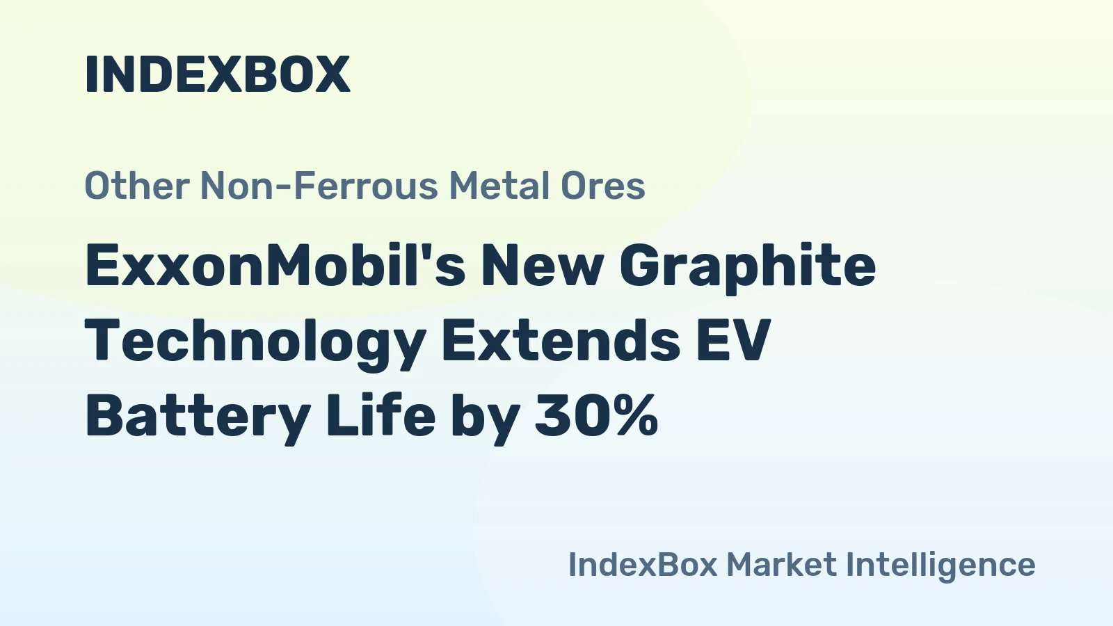 ExxonMobil's New Graphite Technology Extends EV Battery Life by 30%