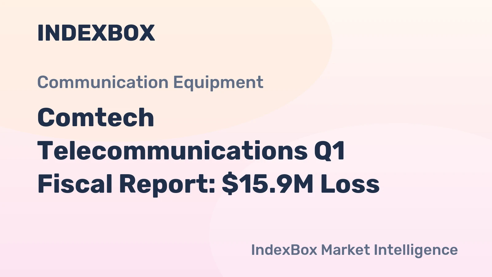 Comtech Telecommunications Q1 Fiscal Report: $15.9M Loss