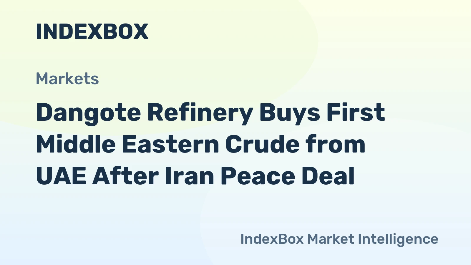 Dangote Refinery Buys First Middle Eastern Crude from UAE After Iran Peace Deal