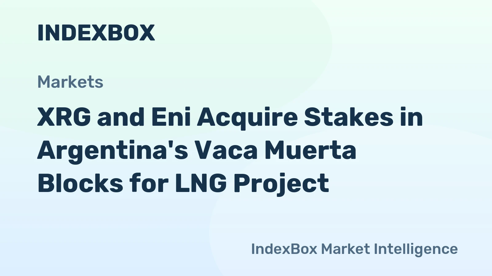 XRG and Eni Acquire Stakes in Argentina's Vaca Muerta Blocks for LNG Project