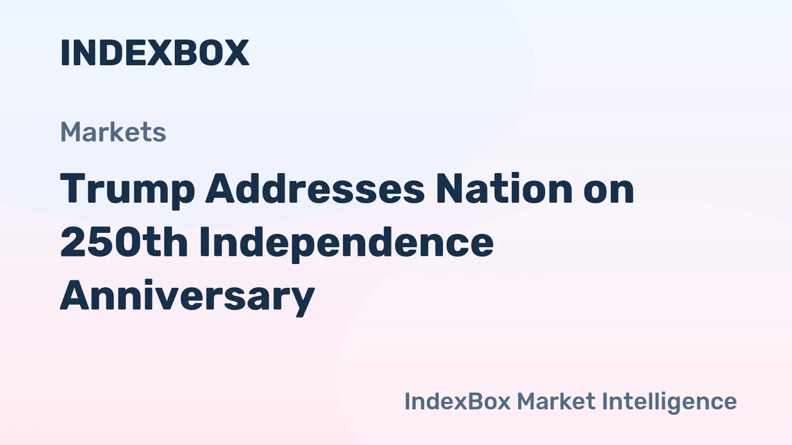 Trump Addresses Nation on 250th Independence Anniversary