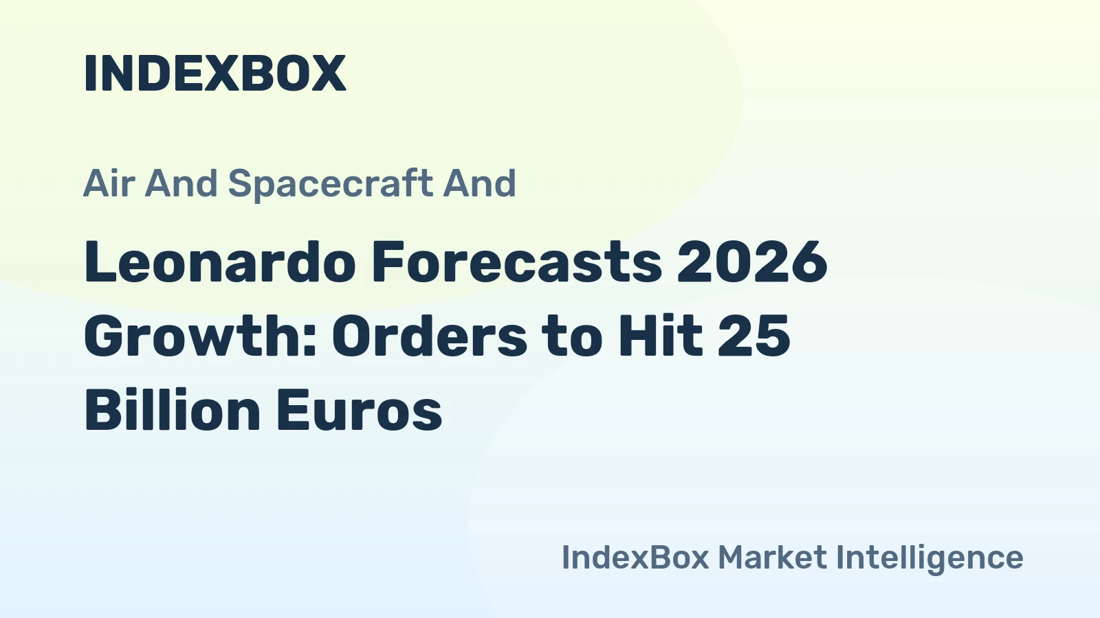 Leonardo Forecasts 2026 Growth: Orders to Hit 25 Billion Euros