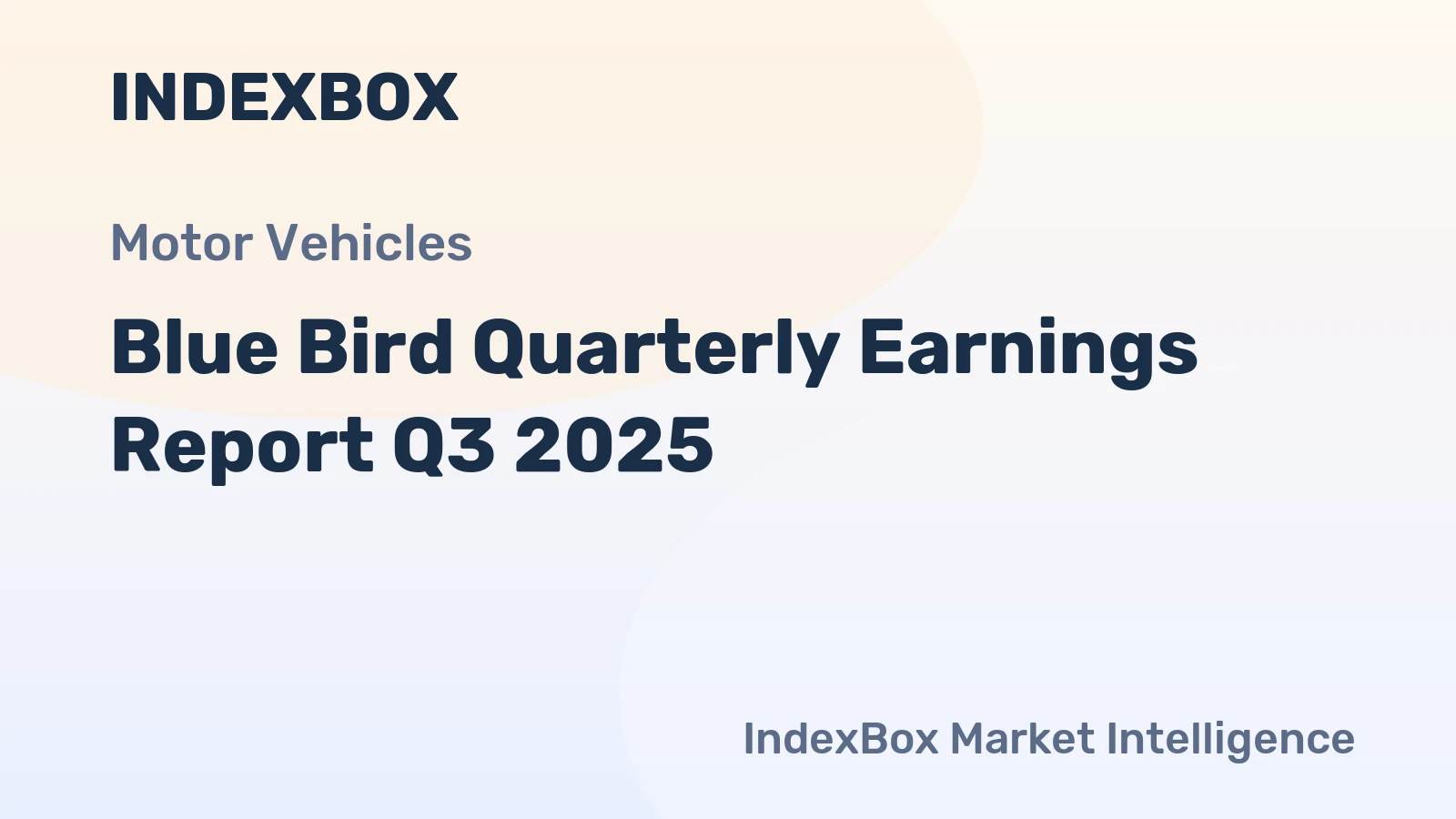 Blue Bird Quarterly Earnings Report Q3 2025