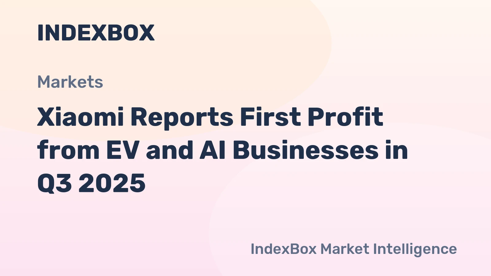 Xiaomi Reports First Profit from EV and AI Businesses in Q3 2025