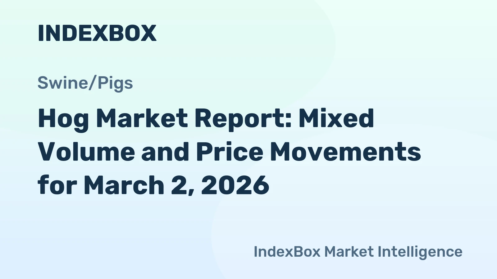 Hog Market Report: Mixed Volume and Price Movements for March 2, 2026