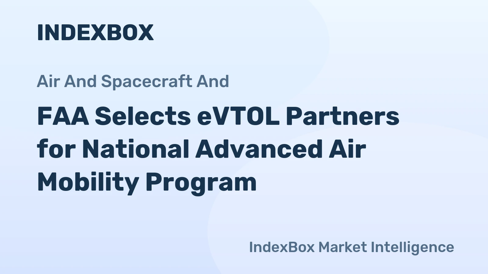FAA Selects eVTOL Partners for National Advanced Air Mobility Program