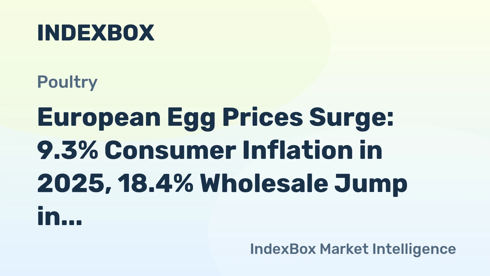 European Egg Prices Surge: 9.3% Consumer Inflation in 2025, 18.4% Wholesale Jump in 2026